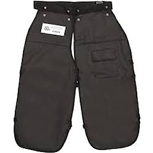 FORESTER Chainsaw Apron Chaps with Pocket & Adjustable Belt (37" Grey)