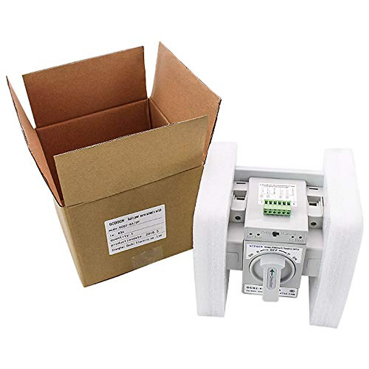 AC 220V/110V 2P 63A Dual Power Automatic Transfer Switch Dual Power Generator Changeover Switch 50HZ/60HZ Automatic and Manual