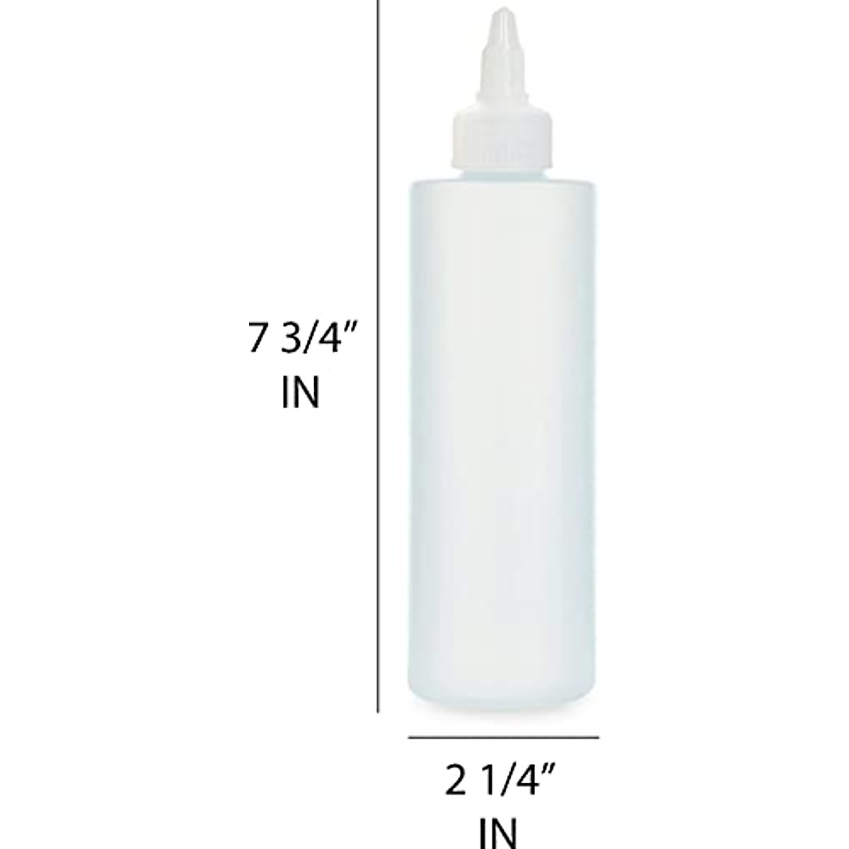 BRIGHTFROM Condiment Squeeze Bottles, 12 OZ Empty Squirt Bottles, Clear Twist Top Cap, Leak Proof - Great for Ketchup, Mustard, Syrup, Sauces, Dressing, Oil, Arts & Crafts, BPA FREE Plastic - 2 PACK