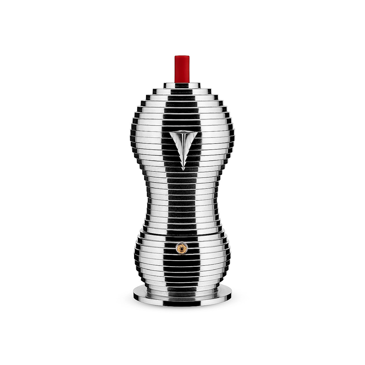 Alessi MDL02/6RFM Pulcina Espresso coffee maker, 6 cups, red