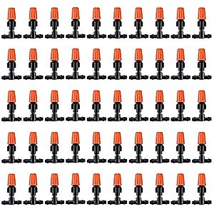 MSDADA 50pcs Micro Spray Adjustable Flow Irrigation Drippers, 1/4 InchGarden Adjustable Sprinkler drip Irrigation Mister Heads with 3 Tee Irrigation Misting Drip Kit