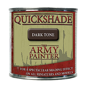 The Army Painter Quickshade Miniature Varnish for Miniature Painting, Dark Tone Model Paint Quickshade Varnish, Pot/Can, 250 ml, Approximately 8.45 oz