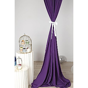 SHERWAY 2 Panels 4.8 Feet x 10 Feet Purple Photography Backdrop Drapes, Thick Polyester Window Curtain for Wedding Party Ceremony Stage Decoration