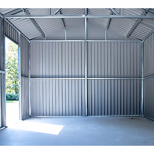 SOJAG GRC1215 Everest Wind & Snow Rated Steel Garage - 12 ft. x 15 ft. x 10 ft. Charcoal