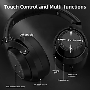 SoundMAGIC P60BT GM Performance Wireless Gaming Headset - Surround Sound 2.4GHz USB/Bluetooth Headphones 50 Hours Lasting Lower Latency Compatibility for PC Mobile PS4 PS5 Xbox Consoles