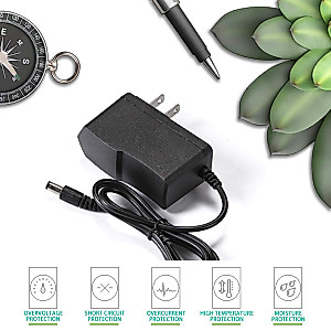 6V 2A AC/DC Adapter, Wall Charger, DC Power Supply for 6 Volt 2A 1500mA 1000mA 800mA 700mA 600mA 500mA 300mA 100mA~2000mA Equipment with 2 Interchangeable DC Plug