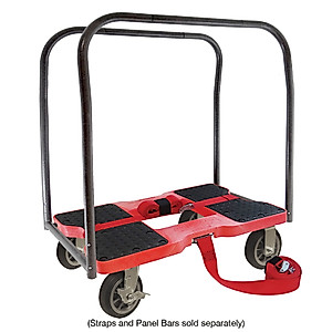 SNAP-LOC 1500 LB ALL-TERRAIN DOLLY RED (USA!) with Steel Frame, 6 inch Casters and optional E-Strap Attachment