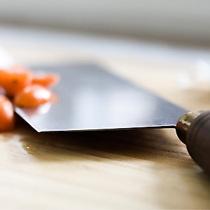 Lamson Chinese Vegetable Cleaver, Walnut Handle, 12.25"