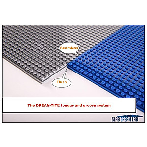 SlabDreamLab 12"X12" Baseplate for All Major Building Bricks and Blocks (Brown Mosaic, 4-Pack)