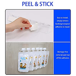 Samvitral Food Pouch Hanger for Fridge, Refrigerator Organizer Storage Yogurt,Baby Food Storage Organizer,Cabinets Refrigerators or Pantries, 2 Pack