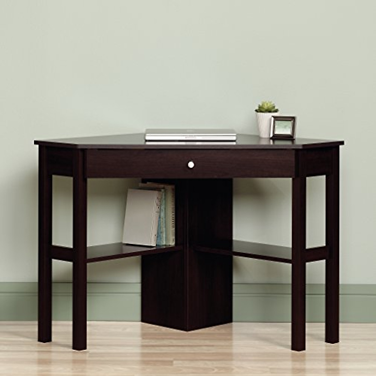 Sauder Beginnings Corner Computer Desk, Cinnamon Cherry finish