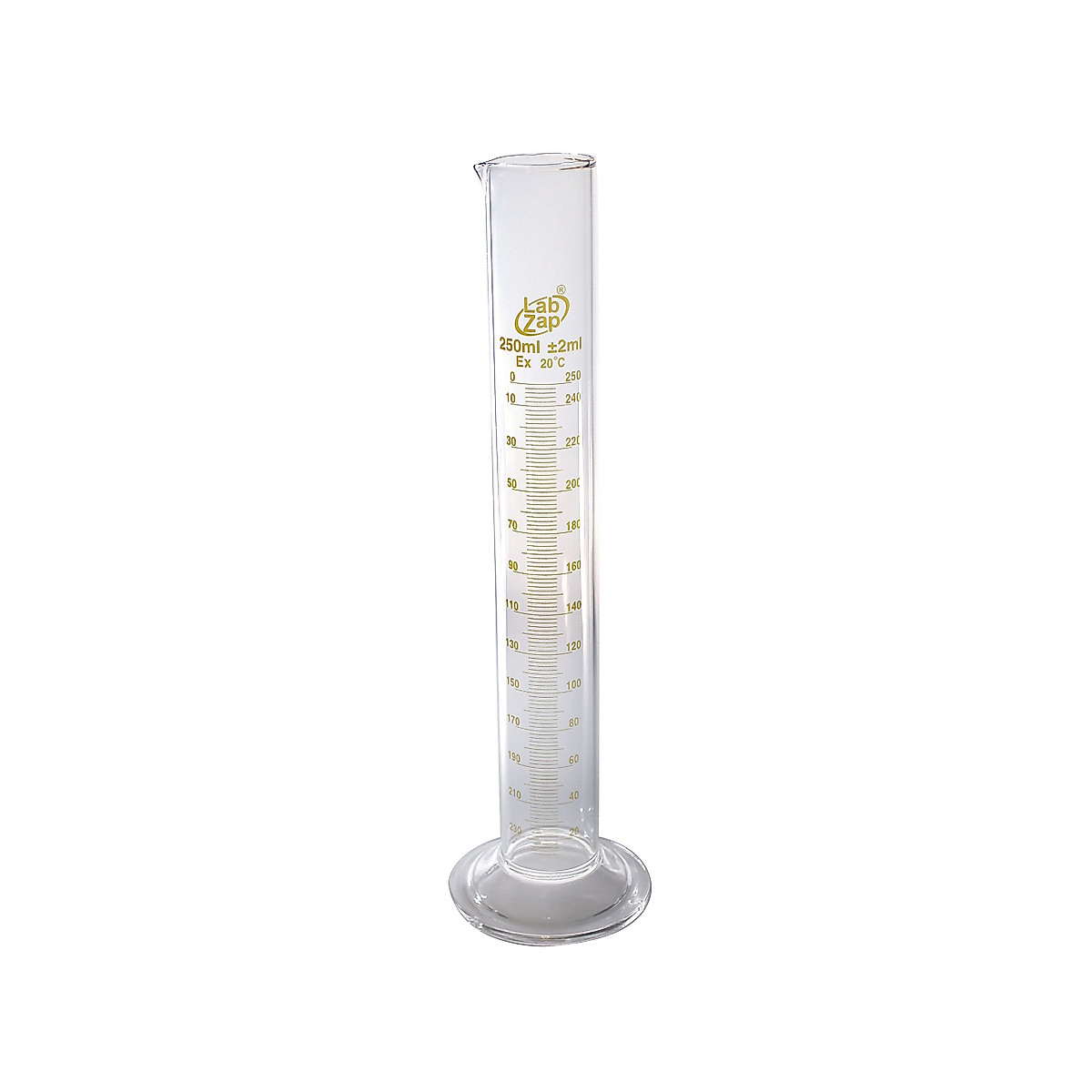 SEOH Graduated Cylinder Borosilicate Glass Round Base - Capacity (ml) 250
