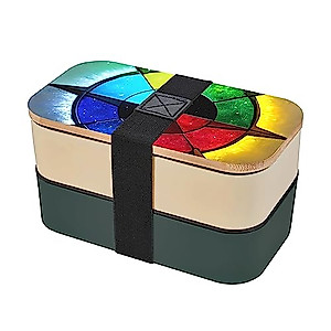 Shine In All Directions Adult Lunch Box, Bento Box, With Cutlery Set Of 3, 2 Compartments, Rectangular, Lunch Box For Adults