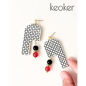 KEOKER Silk Screen Stencils for Polymer Clay, 3PCS Tile Pattern Stencils