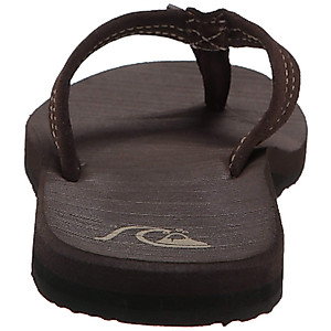Quiksilver Men's Carver Suede 3 Point Flip Flop Athletic Sandal, Demitasse Solid, 9 M US