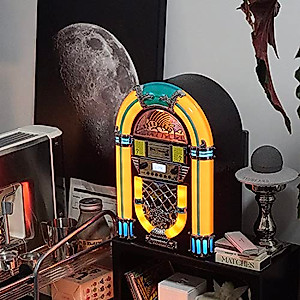 Arkrocket Athena Mini Jukebox/Tabletop CD Player/Bluetooth Speaker/Radio/USB and SD Card Player with Retro LED Lighting System