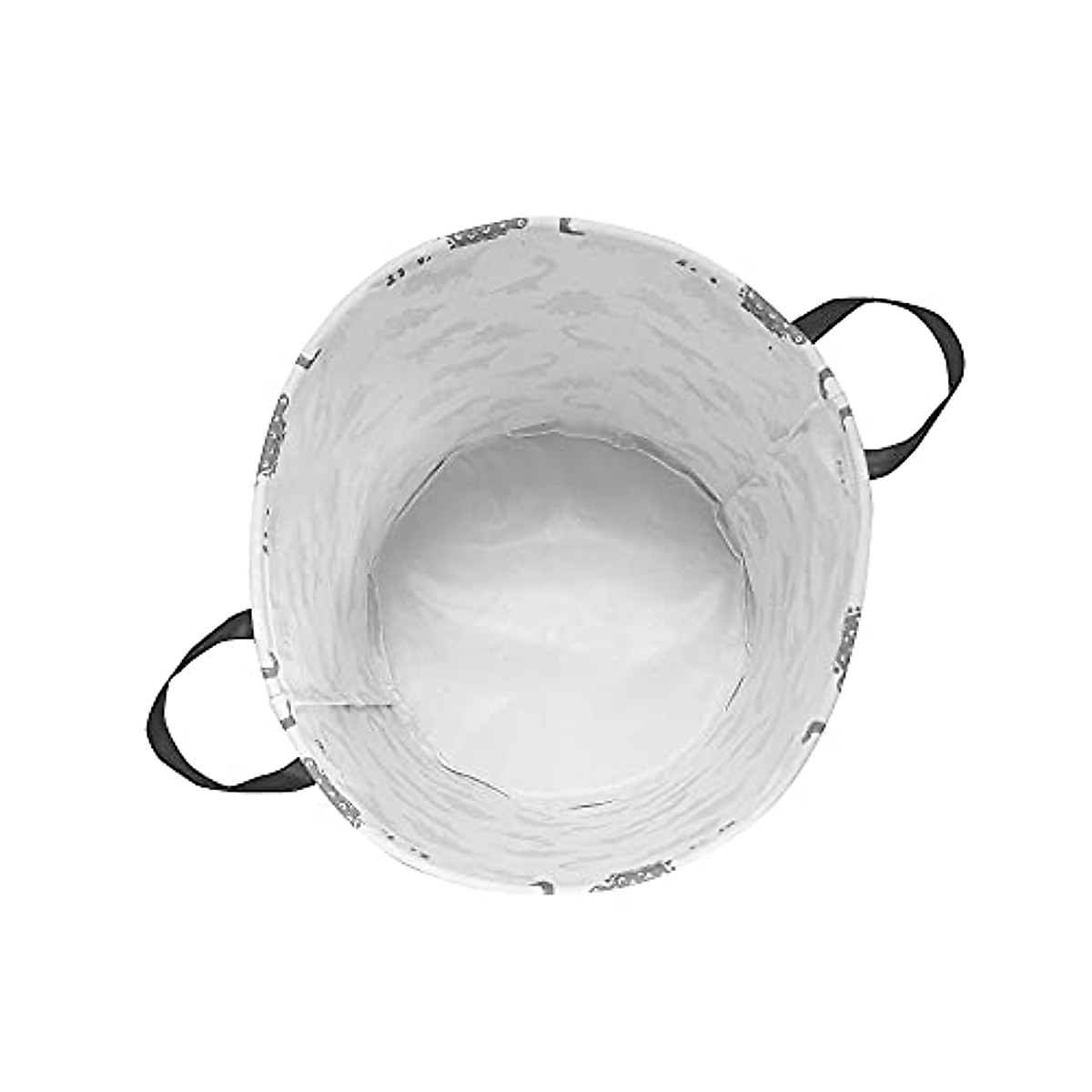 HUAYEE 19.6 Inches Large Laundry Basket Waterproof Round Cotton Linen Collapsible Storage bin with Handles for Hamper,Kids Room,Toy Storage(Dinosaur)