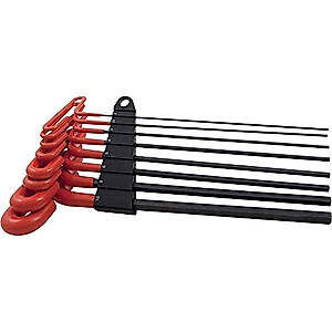 Dynamic 8 Piece 9" Long T-Handle, Metric Hex Key Set, 2mm - 10mm