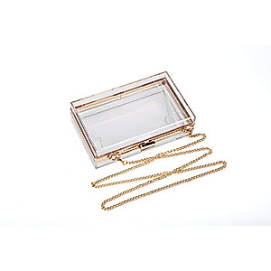 Nodykka Clear Purses and Handbags Crossbody Bags Clutch Purse Sport Events Stadium Approved Shoulder bag for Women(Gold)