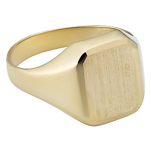 10k Yellow Gold Rectangular Signet Ring (13 mm, size 9)