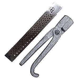 BENCH WIZARD 8" Wire Draw Plate And Forged Steel Tong Set: KIT-TJ1951