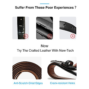 CHAOREN Mens Dress Belt - Genuine Leather Belt for Men 1 1/8" Formal - Perfect Companion to Mens Dress Shoes