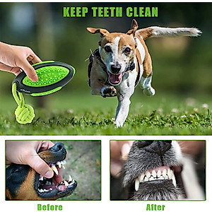 Squeaky Dog Toys Puppy Squeak Toy Interactive Doggy Treat Dispenser Food Dispensing Ball Fetch Catch Rugby Puzzle Teething Toys Ball IQ Training Chew Toys for Small and Medium Dogs