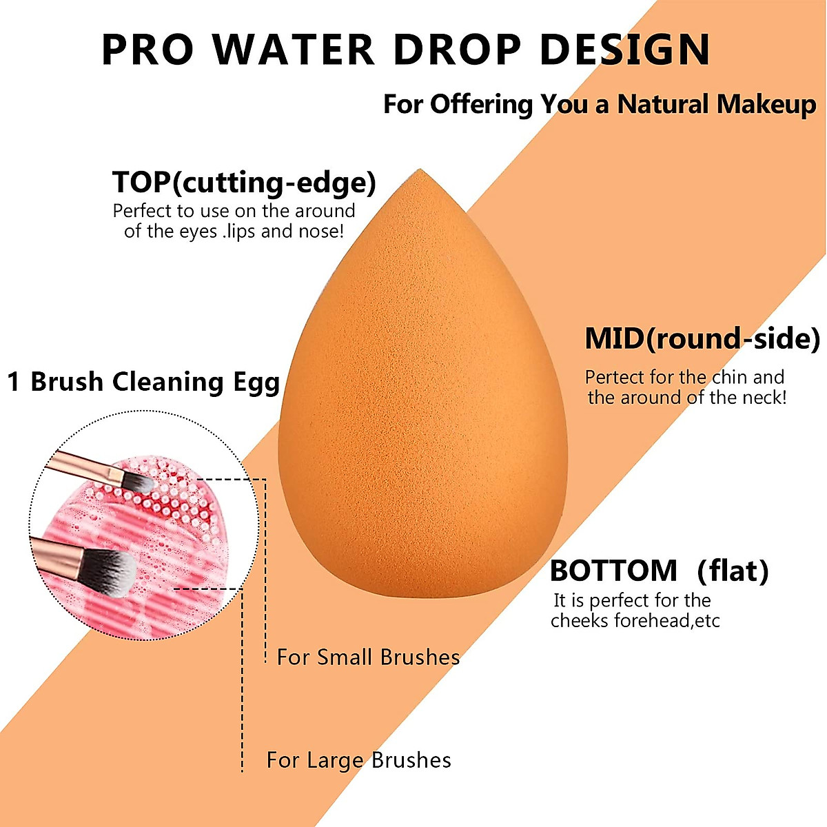 Makeup Brushes Rose Golden 14 Pcs Makeup Brush Set with Blender Sponge and Brush Cleaner Premium Synthetic Kabuki Foundation Face Powder Blush Eyeshadow Cruelty-Free Brochas De Maquillaje