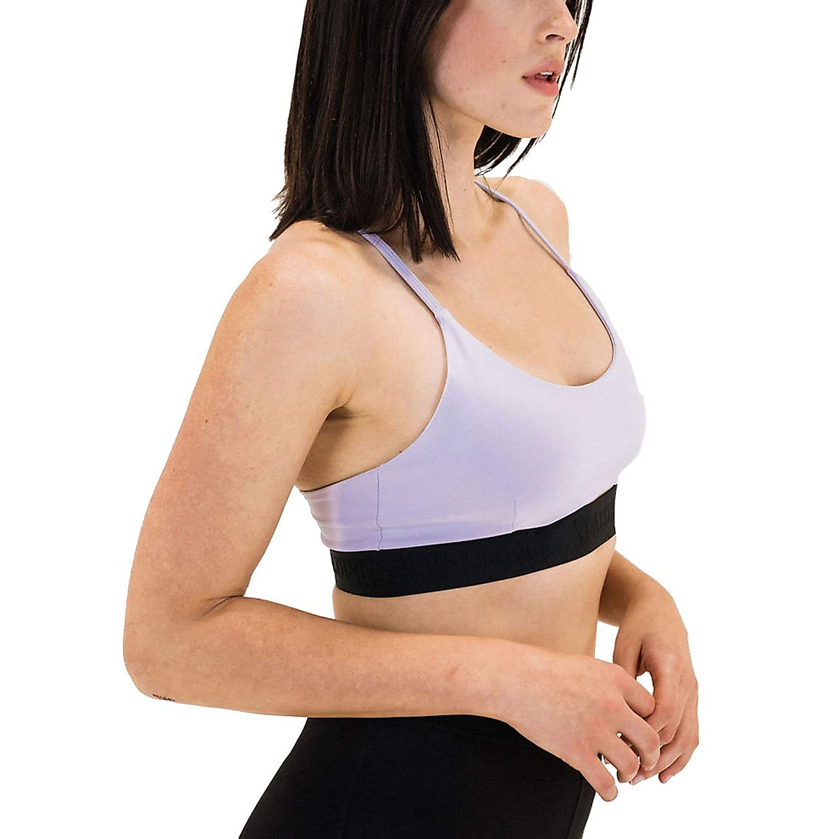 Spalding Women's Active Yoga Light Support Sports Bra Blue Lilac