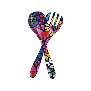 French Bull Salad Server 2 Piece Set - Melamine Dinnerware - 13" - Outdoor, Party, Utensils - Festival