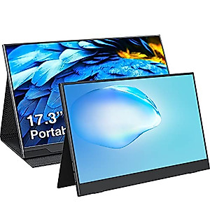cocopar USB-C Portable Monitor Bundle [15.6inch with Cover & 17.3inch with Cover] 1080P FHD HDR Zero Frame USB-C Computer Display with Dual Type-C Mini HDMI for Laptop PC Mac Surface Xbox PS4/5