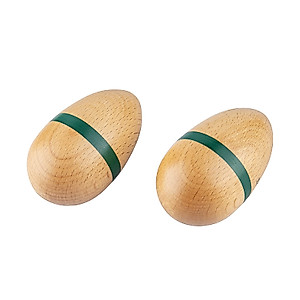 Eggs Shakers, Profession Wooden Egg Maracas Shakers For Adults, Hand Percussion Instrument for Musical Education Party Classroom Prizes (Natural Big)