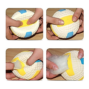 heaven2017 Dental Teeth Cleaning Chew Toys Puppy Dog Chew Toy Volleyball Tennis Rugby Dog Bite Resistant Pet Sound Training Ball 1#