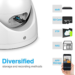 PANOEAGLE 8MP Starlight IR Eyeball Network Camera, 2.8mm Fixed Lens，Low Illumination Outdoor Camera with Built-in MIC, Max. 256 GB SD Card Slot