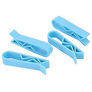 Cabilock 20pcs Trash Bag Clip Simple Pratical Fixed Waste Bin Bag Holder Rubbish Clip Garbage Can Clamp Holder (Blue)