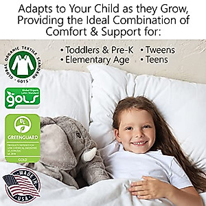 Natural & Organic Kid's Mattress, Toxin-Free, Made in The USA with Certified Organic Cotton, Wool and Natural Latex Foam - Twin Size