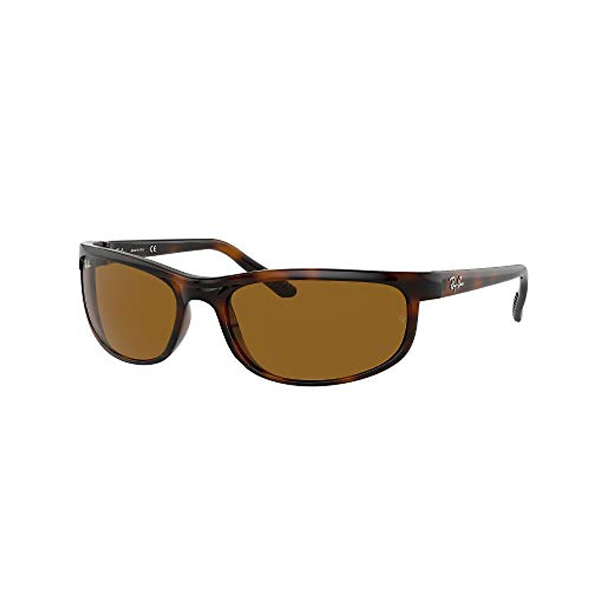 Ray-Ban Men's RB2027 Predator 2 Rectangular Sunglasses, Dark Havana/B-15 Brown, 62 mm