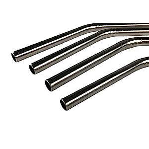 4 Bent Stainless Steel Straws Extra LONG fits compatible with 30 oz & 20 oz Yeti &Rtic Tumbler Rambler Cups - BonBon Drinking Straw