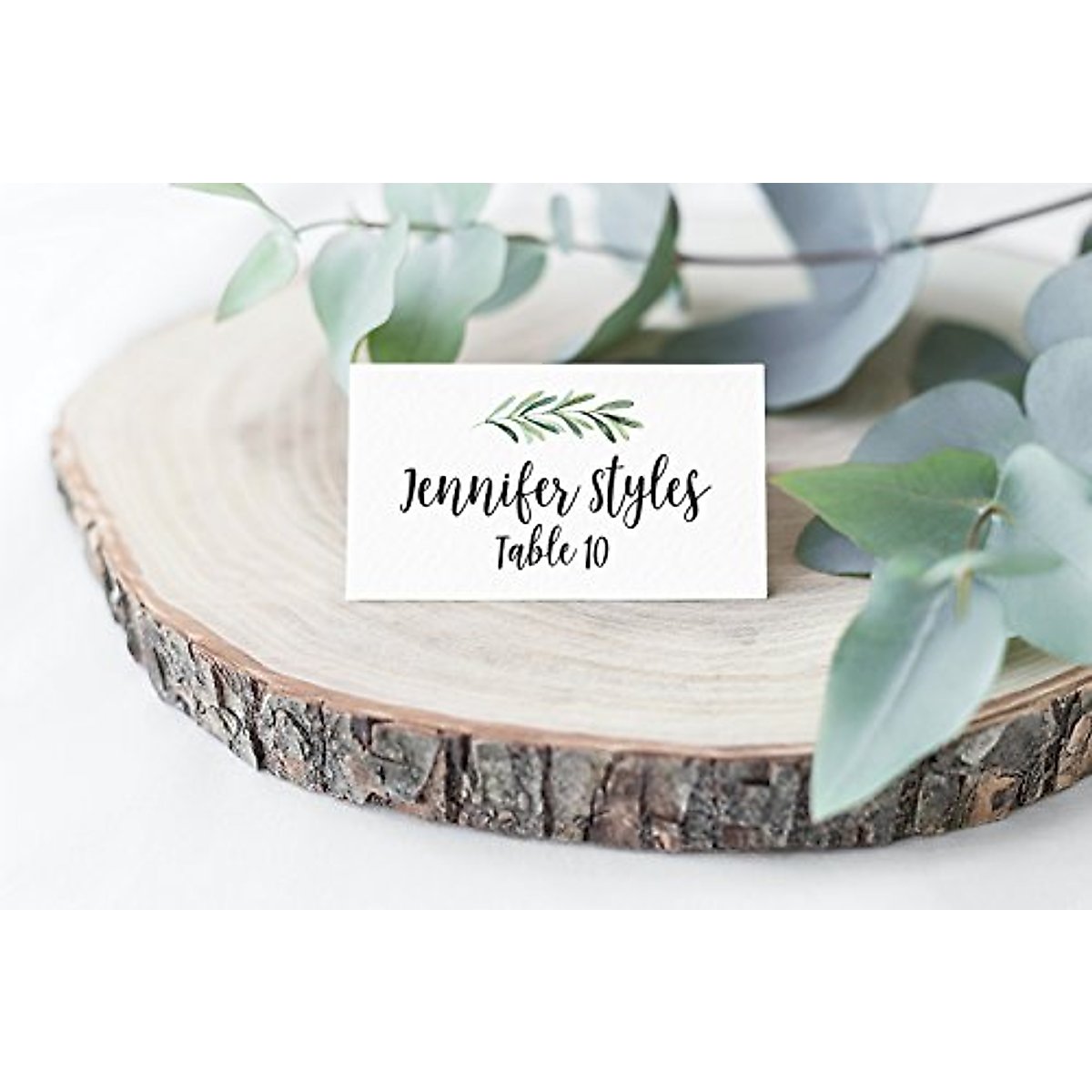 Printed Party Table Place Cards for All Occasions and Events, Set of 25 (Elegant Branch)