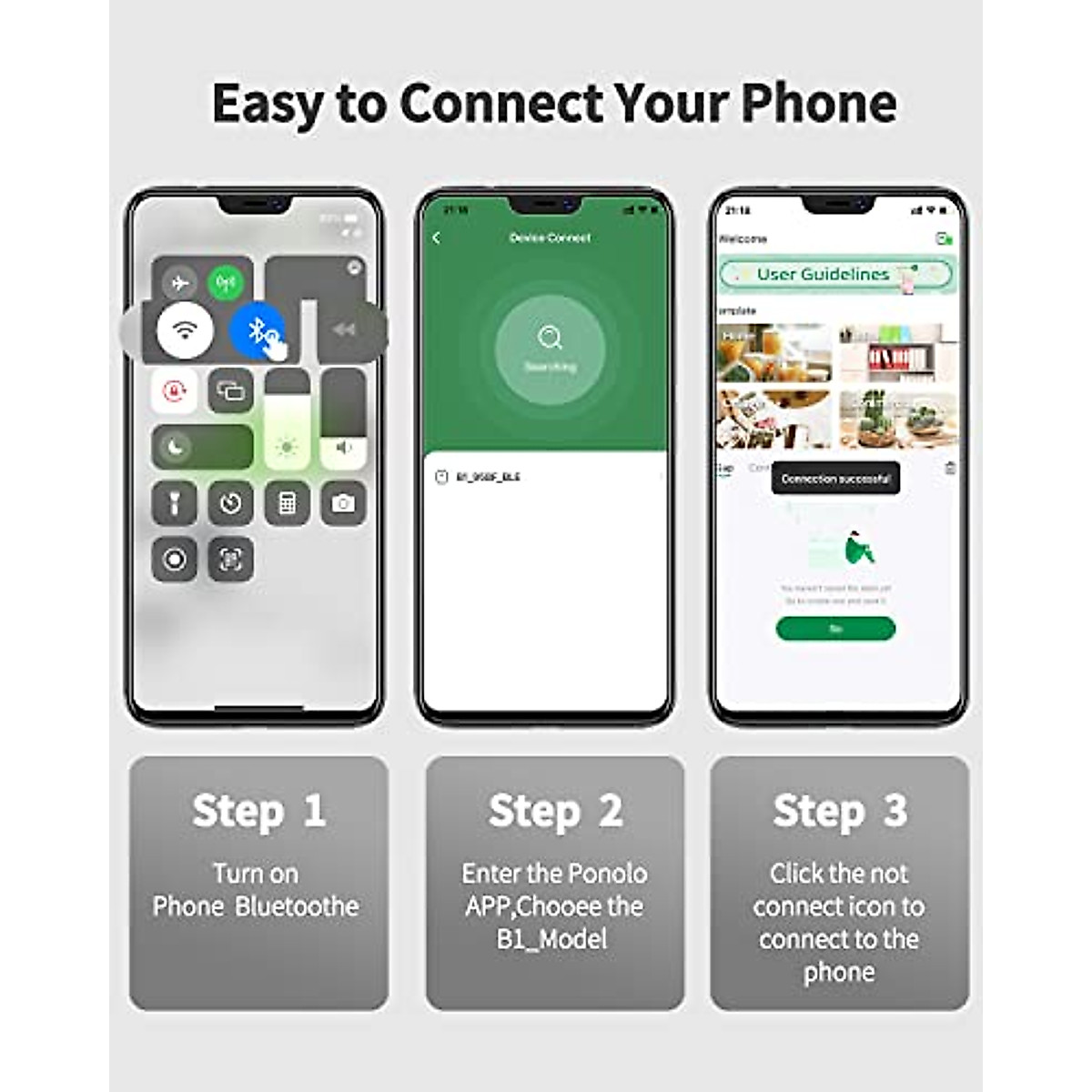 iEager L13 Label Maker, Label Printer with Tape, Wireless Mini Label Printing Machine, Thermal High Speed Printing, White, Compatible with iOS & Android