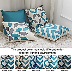 pendali Throw Pillow Covers 18x18, Decorative Square Throw Pillow Cover Cushion Covers Pillowcase, Home Decor Decorations for Sofa Couch Bed Chair Car, Set of 4, Pillow Protector