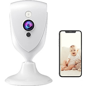 Ebitcam Pet Camera,1080P Mini Baby Monitor with Camera and Audio,Night Vision, 2-Way Audio,Motion Alarm for Home Security Camera,Watch Live Streaming Video Anywhere,Cloud Storage,Work with 2.4G WiFi