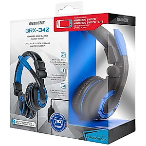 dreamGEAR Grx-340 High Performance, Wired Stereo Gaming Headset for PS5/PS4: 40mm Drivers, Compatible with Xbox One/Series X and S/Switch