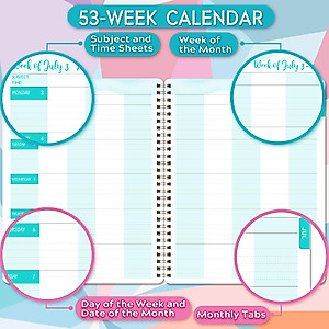 2024-2025 Teacher Planner - Teacher Lesson Planner 2024-2025, July 2024 - June 2025, 8" x 10", Weekly & Monthly Lesson Plan Book for Teachers