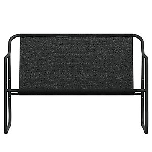 2-Seater Patio Bench with Cushion Anthracite Steel,2Seater Outdoor Patio Bench with Comfortable Cushions and UVResistant Textilene for Gardens and Terraces Patio Benches, Outdoor Furniture, Outdoor Be
