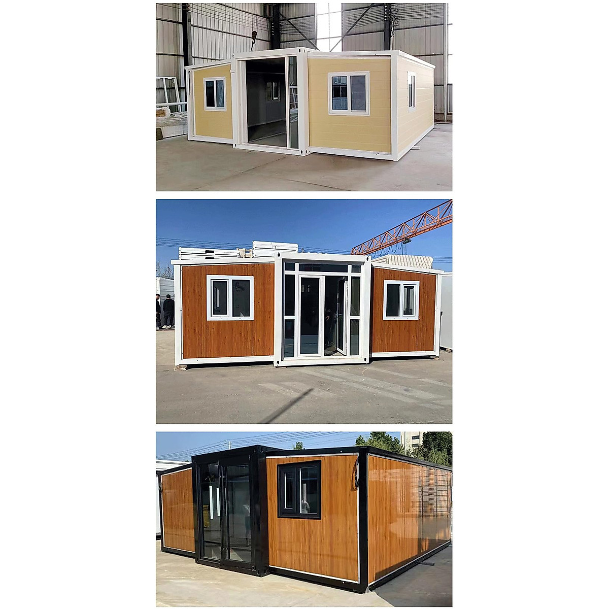 Portable Prefabricated Tiny Home 13x20ft, Mobile Expandable Plastic Prefab House for Hotel, Booth, Office, Guard House, Shop, Villa, Warehouse, Workshop (with Restroom) for Families & Remote Workers
