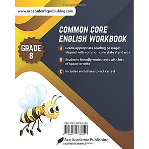 Common Core English Workbook: Grade 8 English