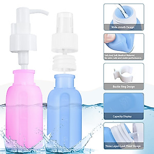 LofyJoy Silicone Travel Bottles for Toiletries TSA Approved Travel Size Containers,Leakproof Squeezable Mini Spray Bottles, Refillable Travel Size Bottles, Travel Essentials (4 Pack/1.76oz)