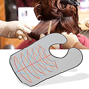 Hair Cutting Collar, Waterproof Salon Neck Cape Hair Stylist Cutting Collar Professional Hairdressing Hair Cutting Guide Cape Neck Wrap Magnetic Cutting Collar(grey)