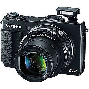 Canon PowerShot G1 X Mark II Digital Camera (9167B001), 64GB Memory Card, 2 x NB13L Battery, Charger, Card Reader, LED Light, Corel Photo Software, HDMI Cable, Case, Flex Tripod + More (Renewed)